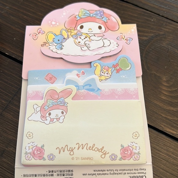 Sanrio | Accessories | My Melody Note Pad And Post It Set | Poshmark